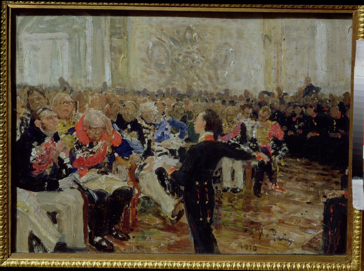 Aleksandr Sergeevich Pushkin Performing Poetry at the Lyceum on the 8th January 1815